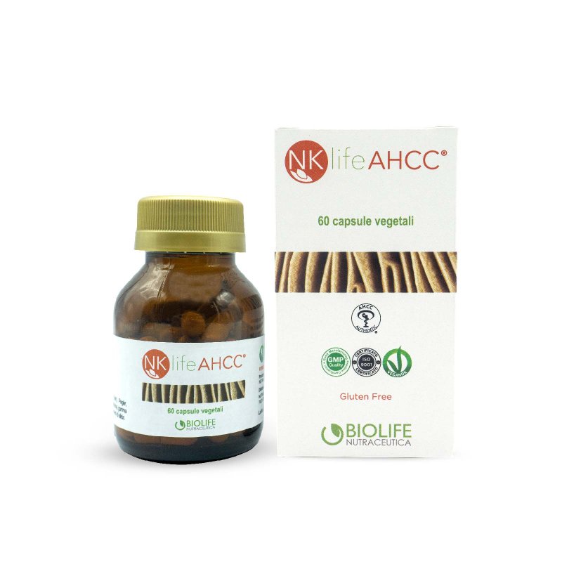 NK Life AHCC - Integratore per le difese immunitarie - 60 Capsule